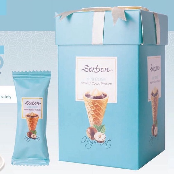 SORBON MINI CONE PEANUT/HAZELNUT/MINT/COCONUT/DARK CHOCOLATE&ALMOND ...