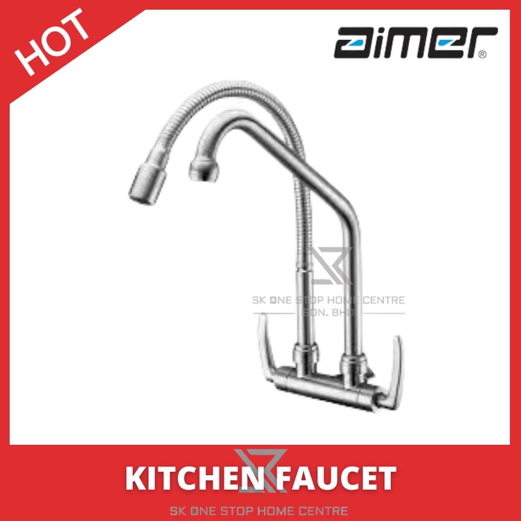AIMER AMFC-1940A WALL MOUNTED FLEXIBLE KITCHEN TAP / SINK TAP / WATER ...