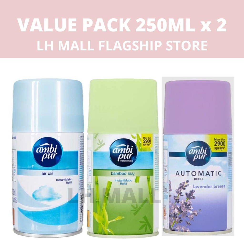 ( VALUE PACK x 2 BOTTLE ) Ambi Pur Instantmatic Refill Bamboo 250ml x 2 ...