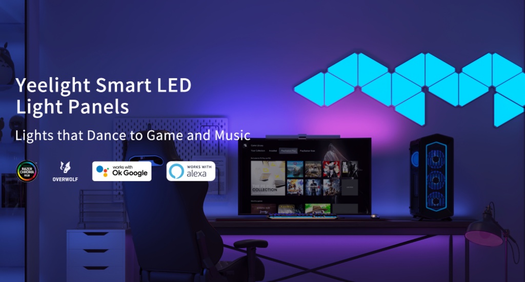 Yeelight Smart RGB LED Light Panel Works with Razer Chroma [Expansion ...