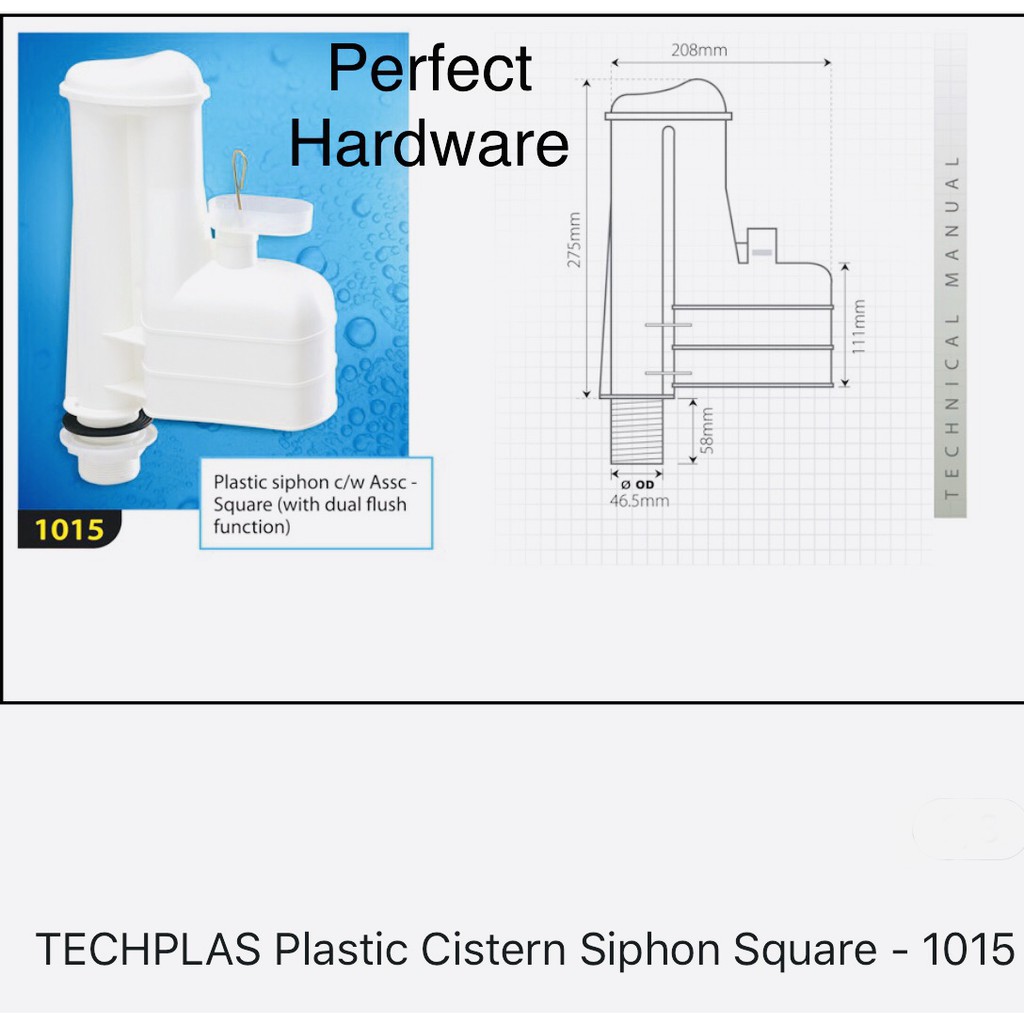 TECHPLAS PLASTIC CISTERN SIPHON | Shopee Malaysia