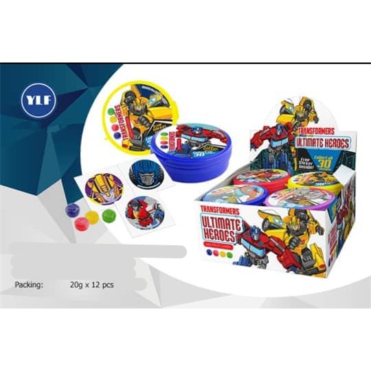 TRANSFORMERS ULTIMATE HEROES TIN MIX FRUIT CANDY 12PCS X 20G | Shopee ...