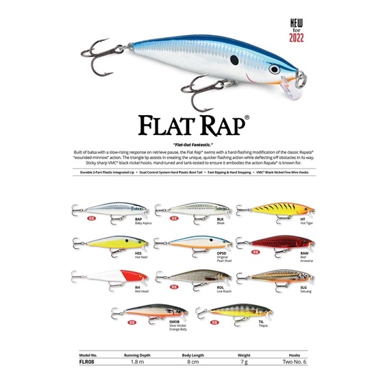Rapala Flat Rap 08 Fishing Lure (Limited) | Shopee Malaysia