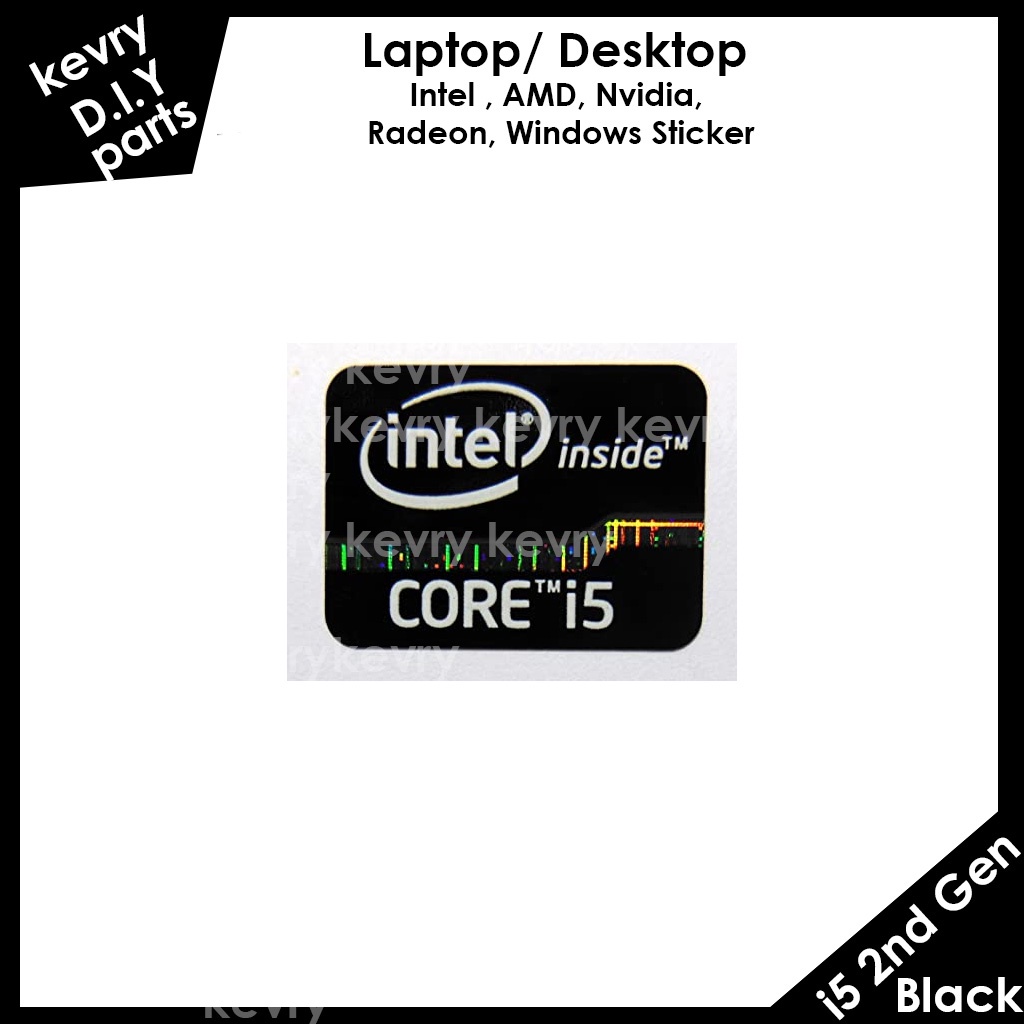Intel i3 i5 i7 Sticker Core I9 I7 2nd Gen, 3rd Gen, 4rd Gen Sliver ...