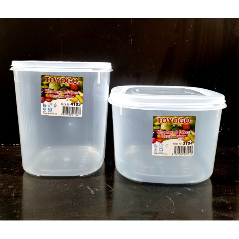 [Factory Price] 3L Toyogo Fresh Square Box 3104/4103 transparent food ...