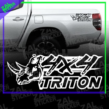 * CAR STICKER MITSUBISHI TRITON RHINO BORNEO JDM 4x4 OFFROAD (1SET KIRI ...
