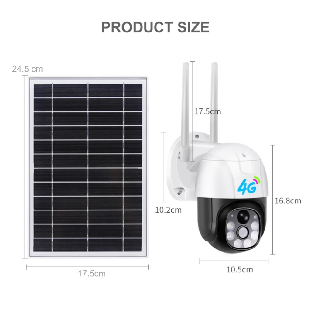 V380 PRO 5MP 2.5K 2880x1620p 4G Sim Card / Wifi Solar Powered Dual ...