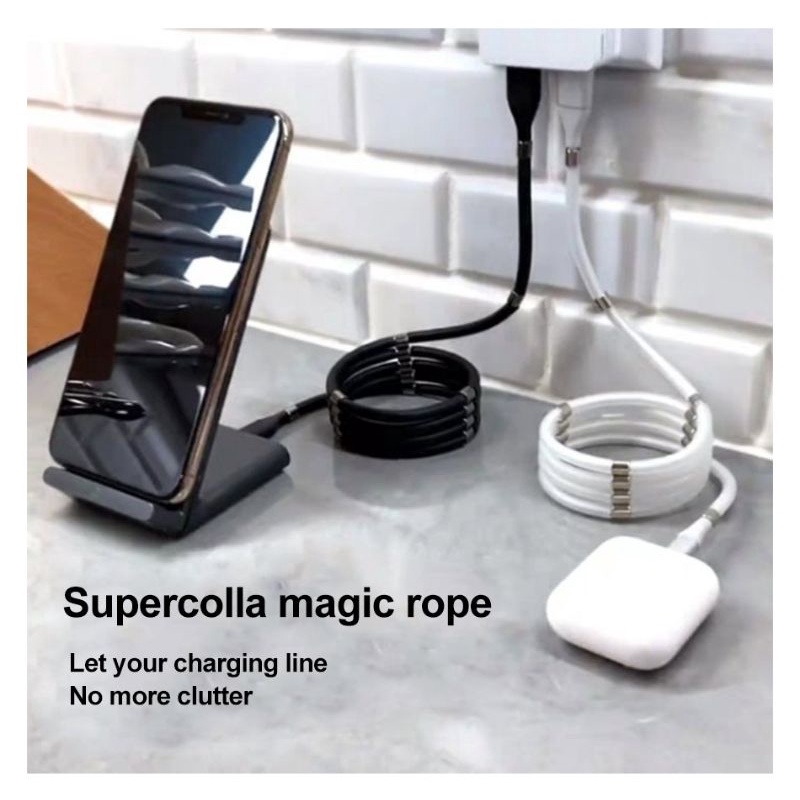 USB magnetic absorption fast charging magic data cable iPhone type c ...