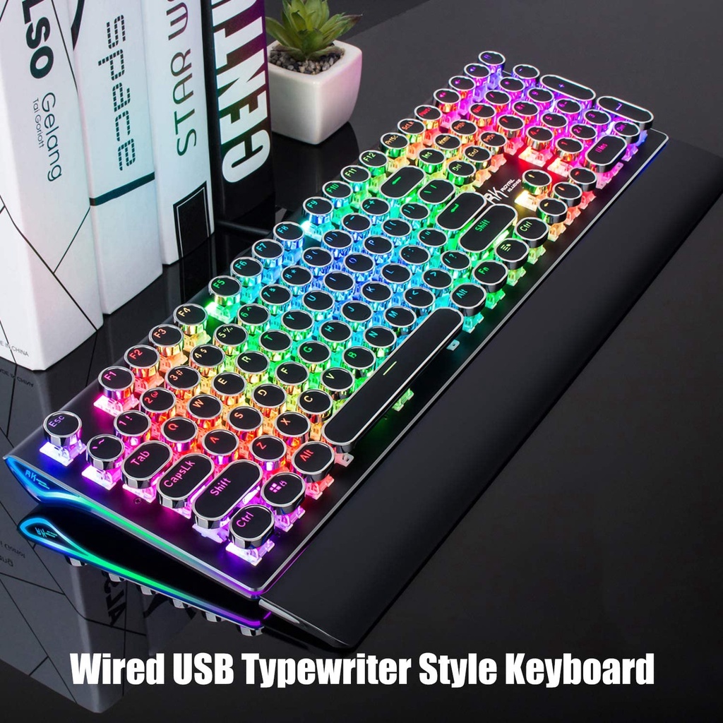 RK108/RK918/RK950 ROYAL KLUDGE Typewriter Mechanical Gaming Keyboard ...