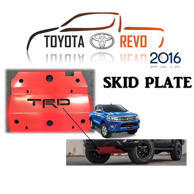 Toyota Revo 2016-Present Red Skid Plate/Engine Guard Protection (TRD ...