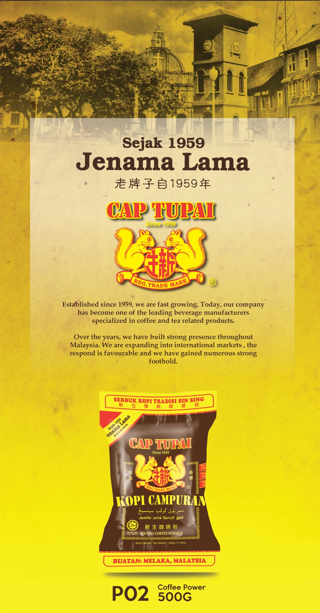[KARTON] CAP TUPAI Coffee Mixture Powder Fine | Serbuk Kopi Campuran ...
