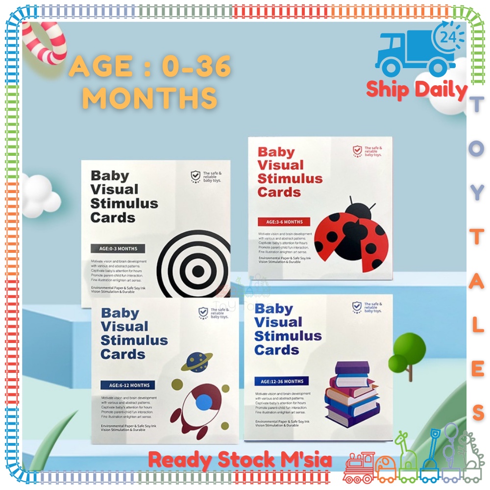 Baby Visual Stimulus Cards 🍭 0-36 months 🍭 High Contrast Sensory Flash ...