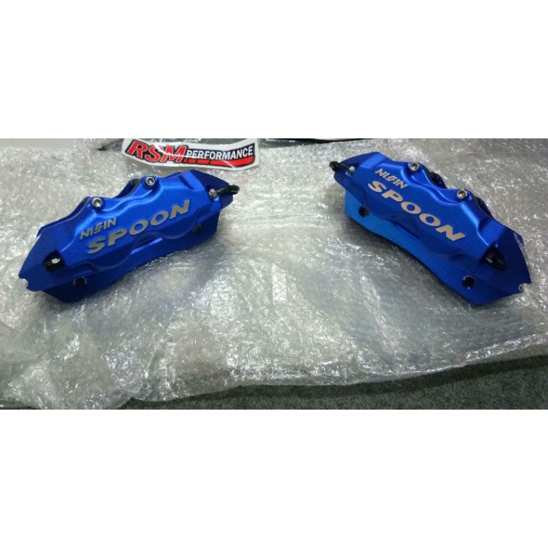 spoon twin block caliper 4 pot honda civic city jazz ef9 crx eg6 eg9 ...