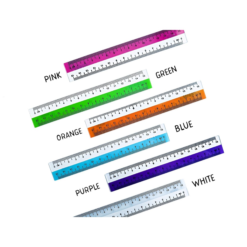 Elastic Straight Plastic Ruler 15cm / Colour Plastic Ruler 15cm ...
