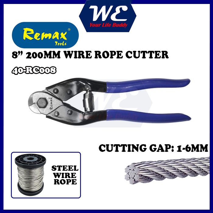 REMAX 8" /200mm WIRE ROPE CUTTER / CABLE CUTTER- 40-RC008 | Shopee Malaysia