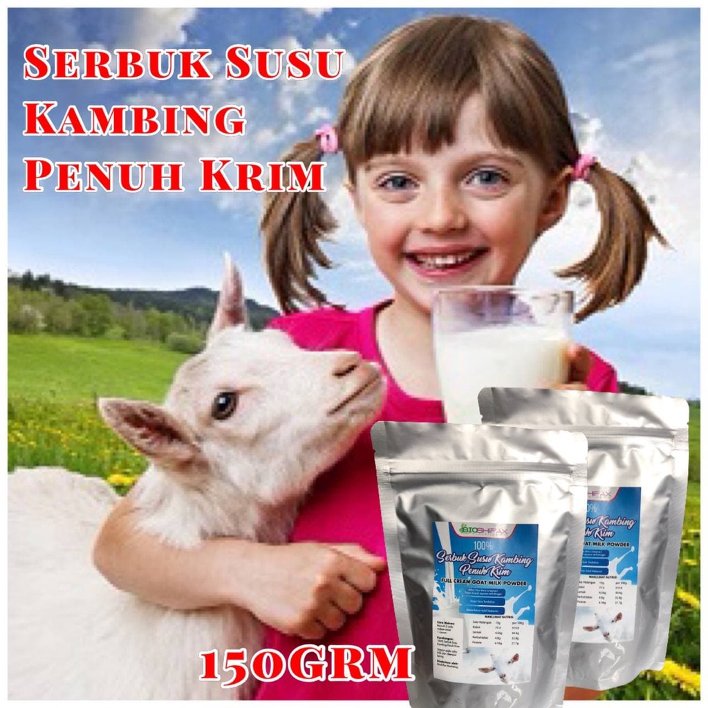 Susu Kambing Penuh Krim Halal Tanpa Campuran / Full Cream Goat Milk ...