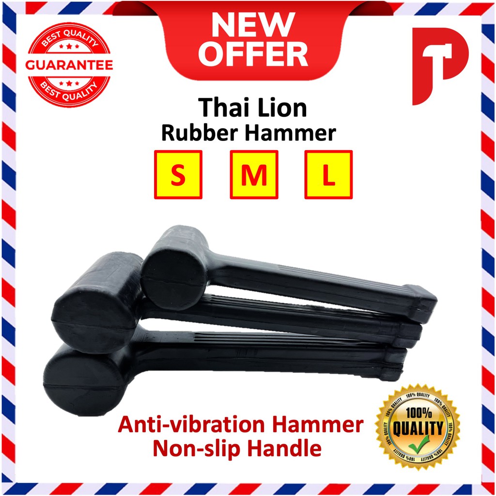 Hard Rubber Double-sided Hammer 🔥 Ready Stocks 🔥 (S,M,L Size) | Shopee ...