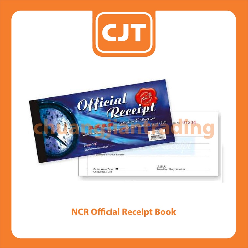 ORIGINAL Official Receipt Book NCR SBS 0009 / NCR SBS 0011 Official ...