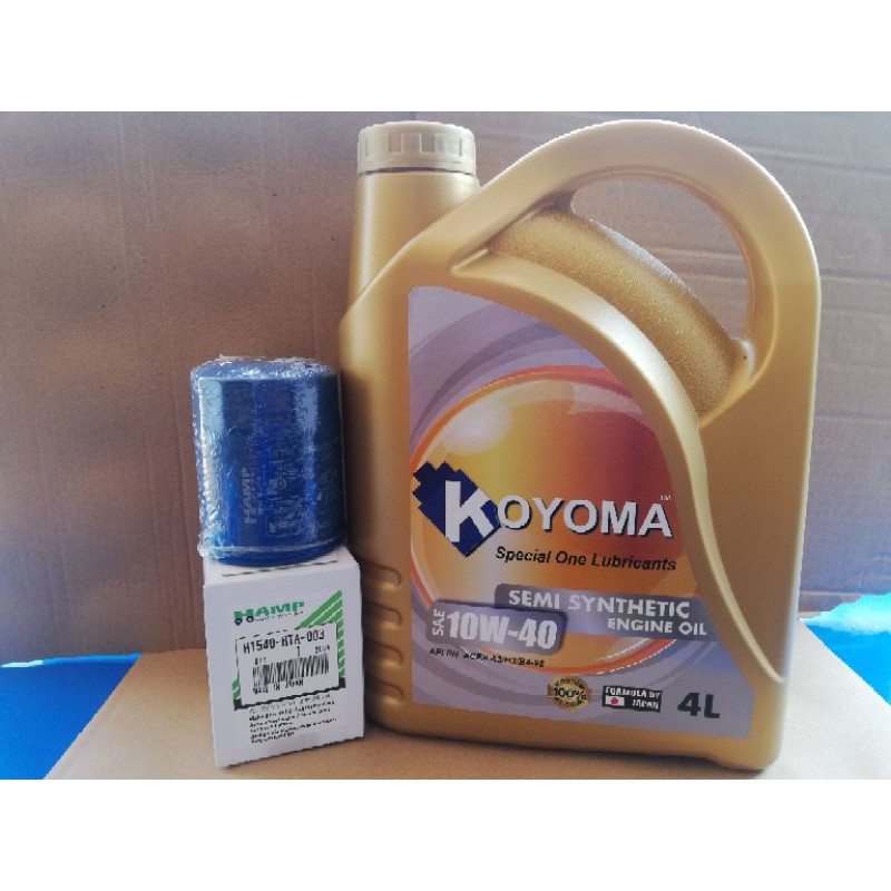 100% HONDA HAMP JAPAN HONDA OIL FILTER H1540-RTA-003 +KOYOMA 10W40 SEMI ...