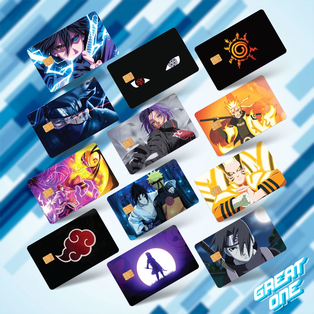 Naruto Shippuden Boruto Anime ATM Bank Sticker Card Cover Access Touch ...