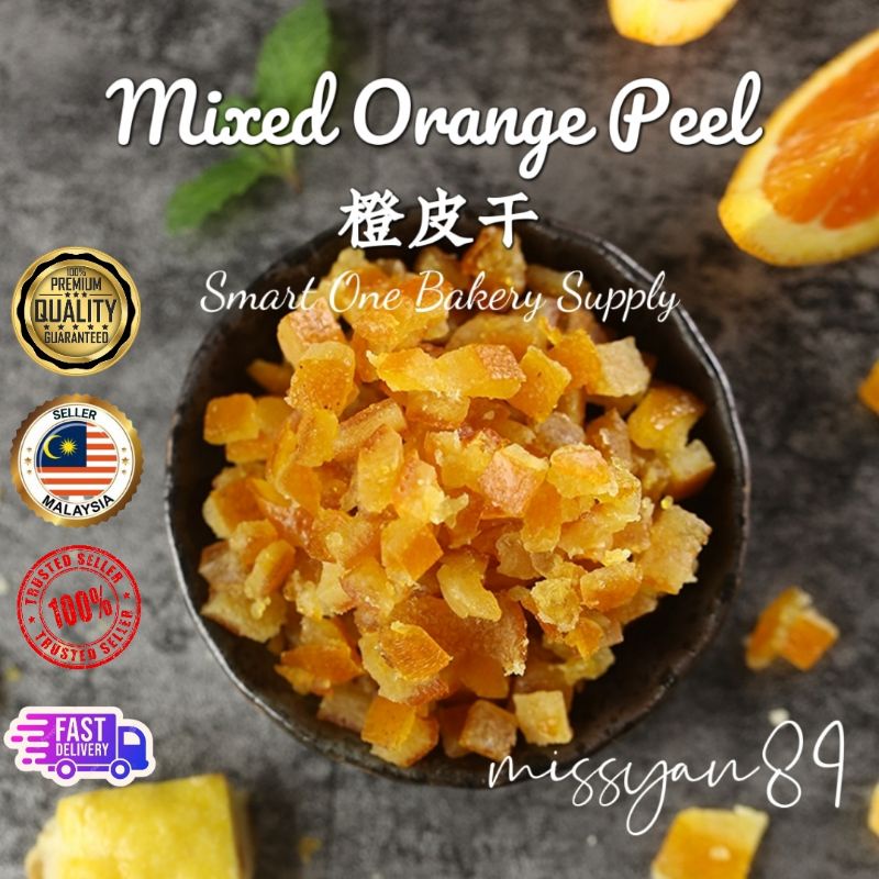 🍋 Orange Mixed Peel 混合 橙皮干 柠檬干 Candied Orange Lemon Peel Mix Kulit ...