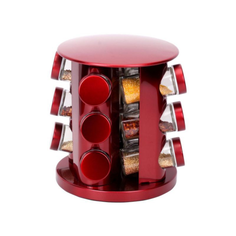 SPICE CAROUSEL / STAINLESS STEEL ROTATING / ROUND 12 16 / CONTAINER ...
