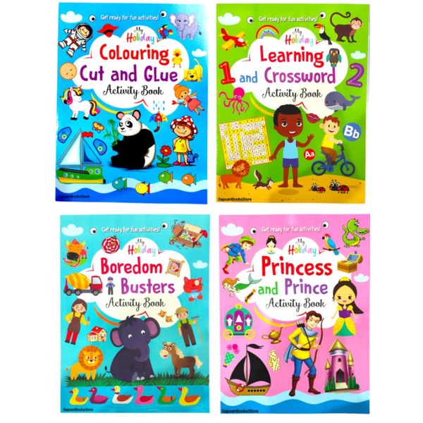 English Activity Book. All in one (Copy Colouring ,Complete the picture ...