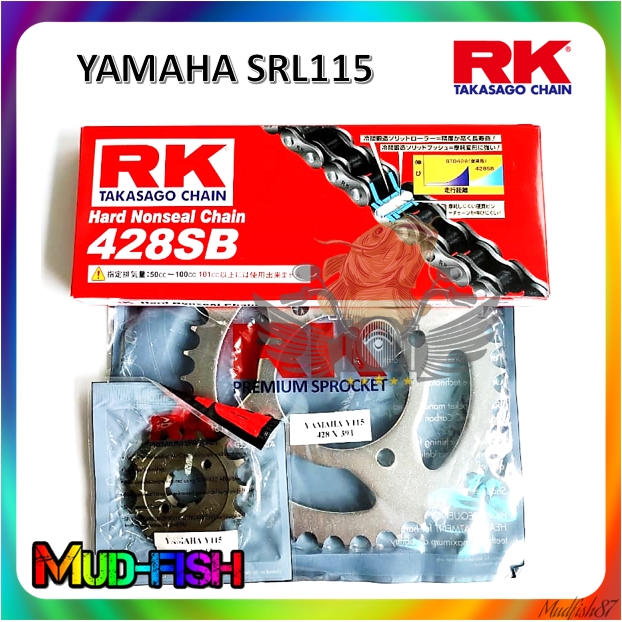 RANTAI RK YAMAHA LAGENDA 115 SPROCKET CHAIN KIT SRL115 FI (428 SB 108L ...