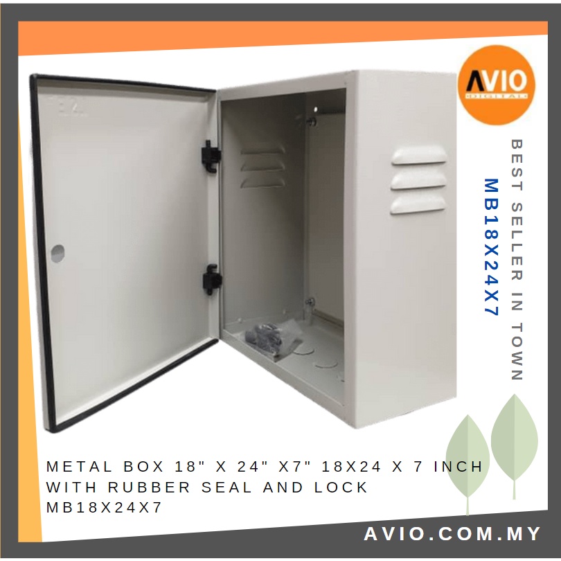 Metal Box 18'' X 24'' X 7" 18 x 24 x 7 Inch IP56 Rubber Seal Rubber ...