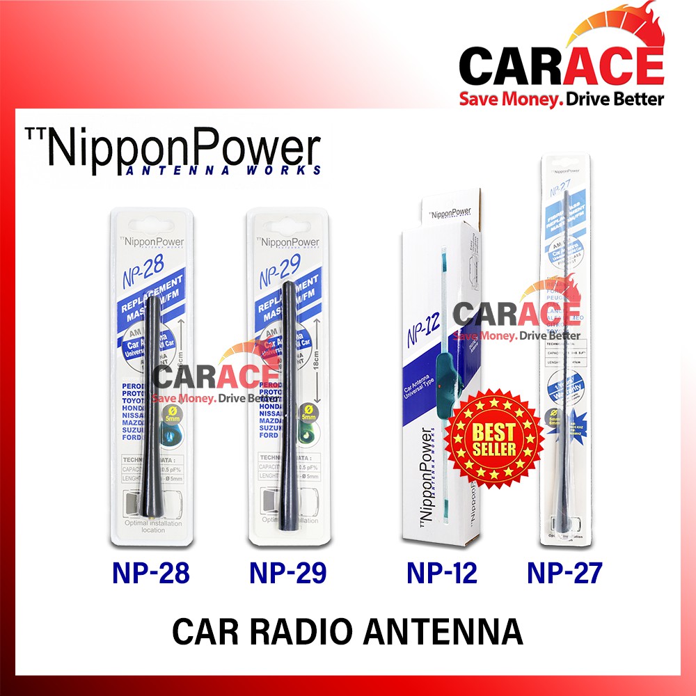Nippon Power Replacement Car AM / FM Radio Antenna NP-12 NP-27 NP-28 NP-29 Car FM Radio Antenna ...