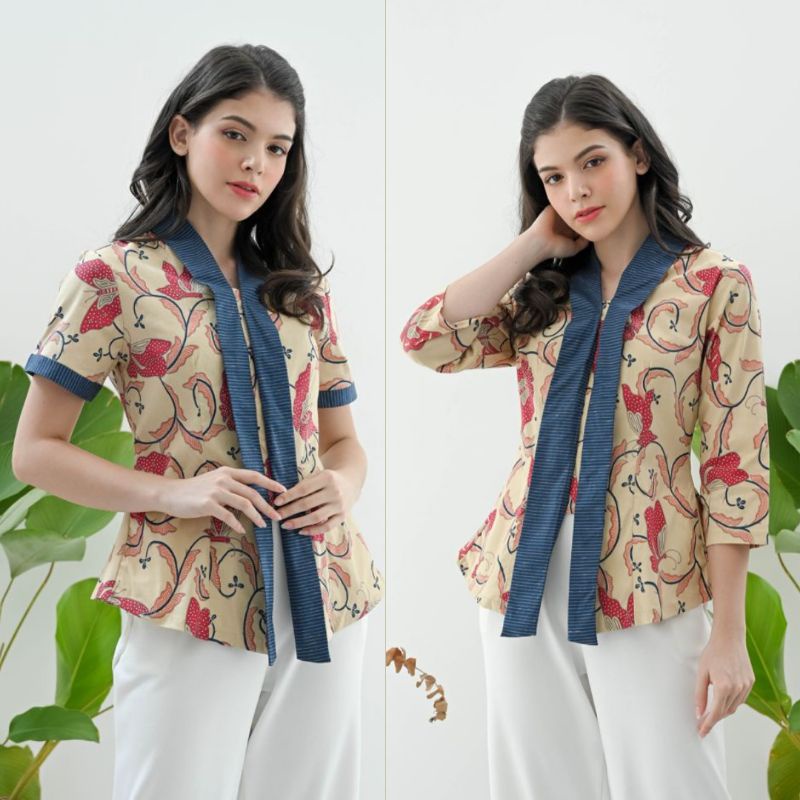 Batik Tops 292 BON/ 292P BON Batik Women Kutu Baru/ Modern Batik/ Batil Uniform/ Batik Couple ...