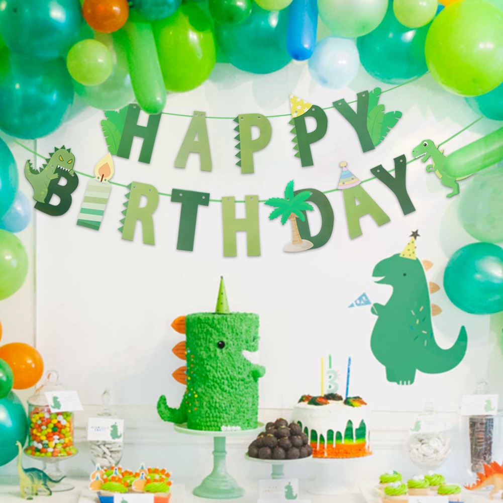 Dinosaur Birthday Banner - Dinosaur Happy Birthday Banner, Dinosaur ...