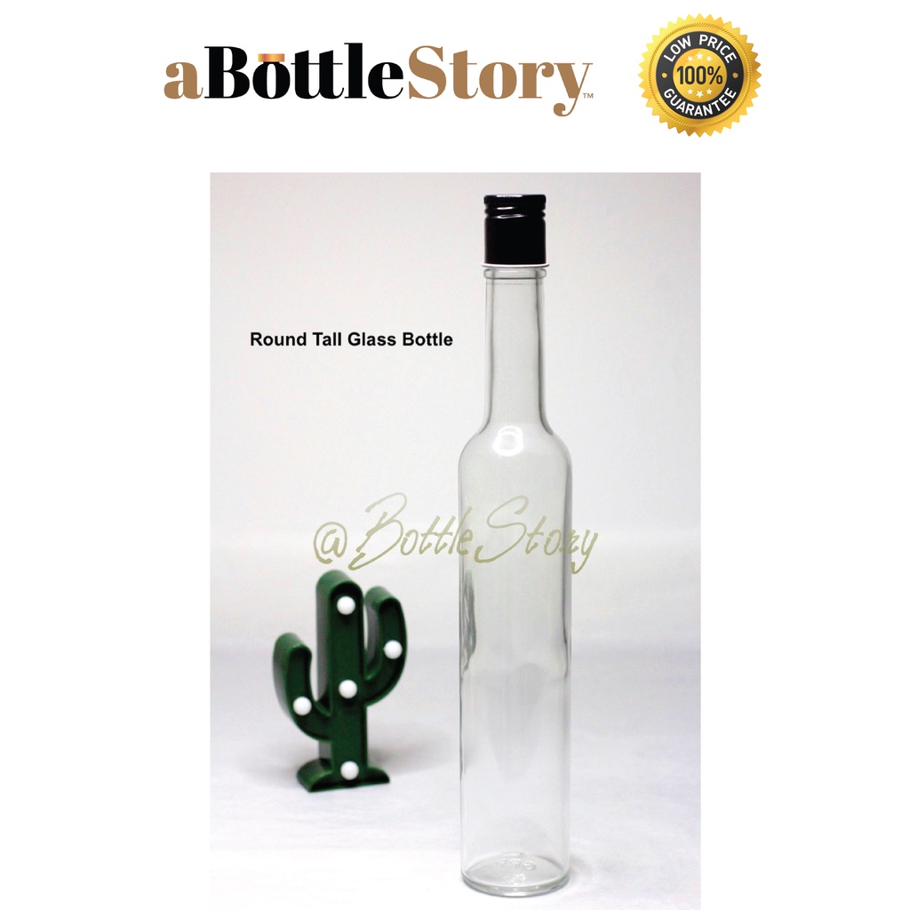 ROUND TALL GLASS BOTTLE | Air Tight Glass Bottle Storage Container ...