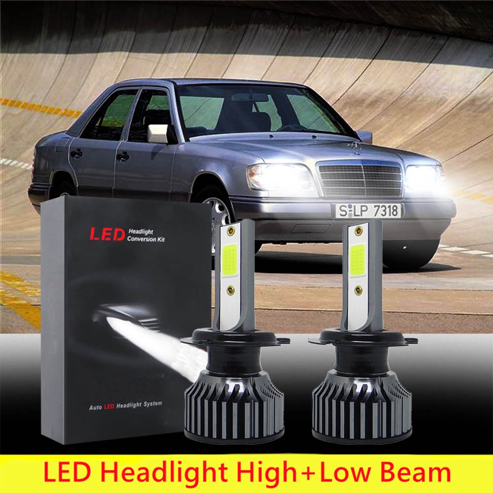 FOR MERCEDES-BENZ W124 1989-1993 2X 6000K White Front LED Headlight ...