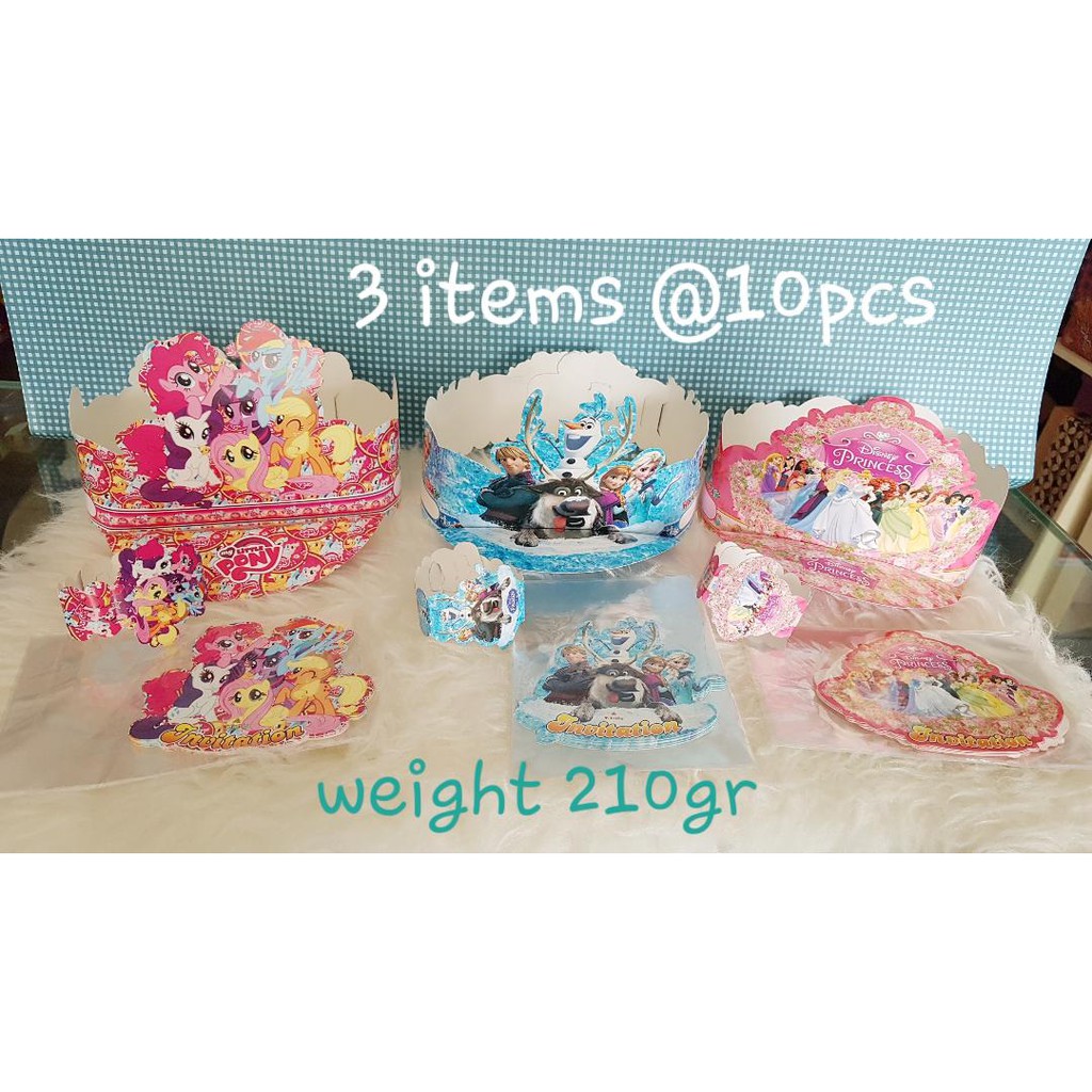 Birthday hat+invitation card+thematic watch contains 10pcs/Set of Capil ...