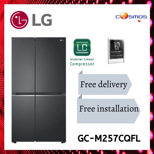 LG Net 655L Side-by-Side GC-M257CQFL with Door-in-Door™ in Matte Black ...