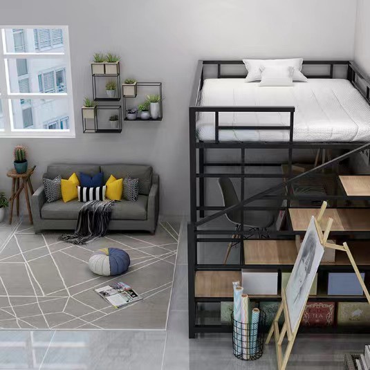 ‍Bed Elevated Strong Iron Structure Bed Katil Bertingkat Katil Struktur ...