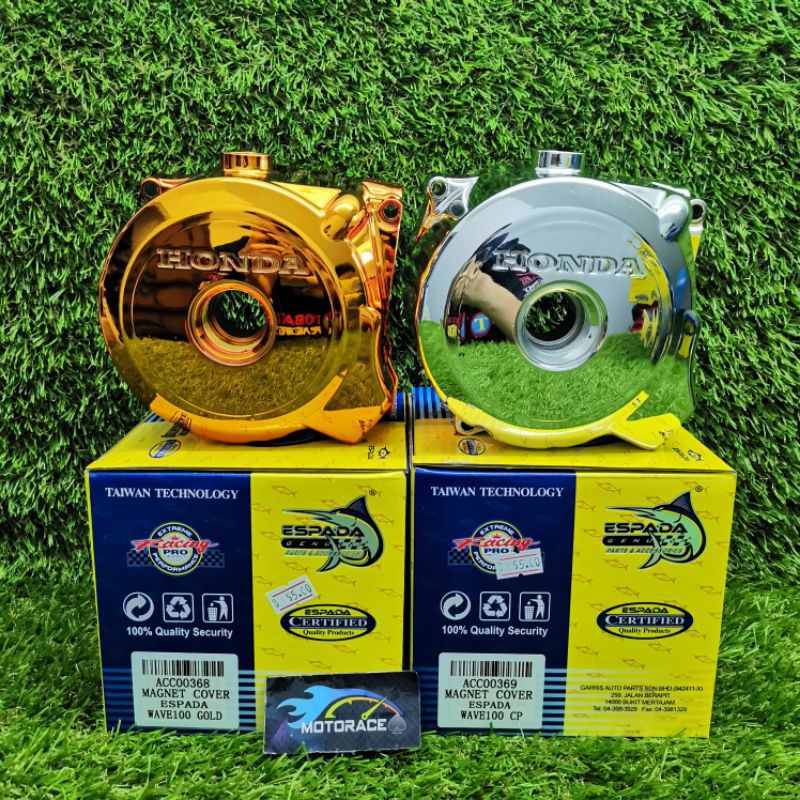 ESPADA RACING ENGINE COVER MAGNET COVER HONDA WAVE100 GOLD & CHROME ...