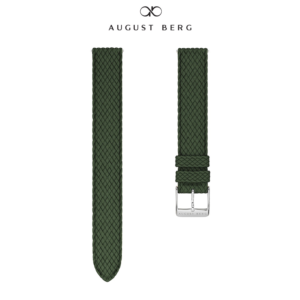 August Berg Green Perlon Silver Buckle Watch Strap | Shopee Malaysia