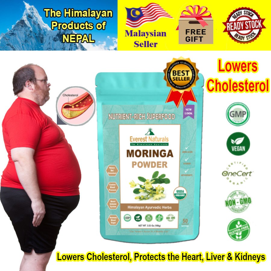 100% Organic Moringa Powder from Himalaya (100gm) - CERTIFIED ORGANIC ...