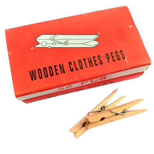 (36 Pcs) Wooden Clothes Pegs Laundry Pegs Laundry Clothes Pins Photo ...