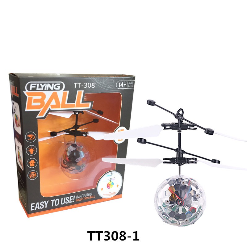Hand sensor RC Flashing helicopter Induction flying ball Toys for Kids ...