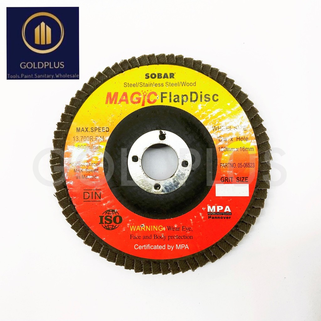 💥GoldPlus💥 4” 100MM SOBAR MAGIC FLAP DISC Sandpaper Sand Paper Flap ...