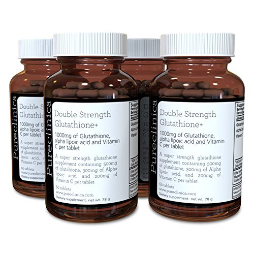 Double Strength Glutathione 500mg x 60 Tablets - 4 Bottles (240 Tablets ...