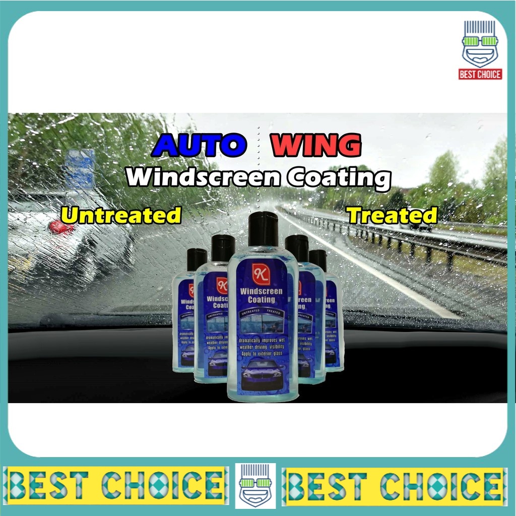 Polish cermin anti air hujan Auto Wing Nano Rain Repellent Car Glass Windscreen Coating Liquid ...