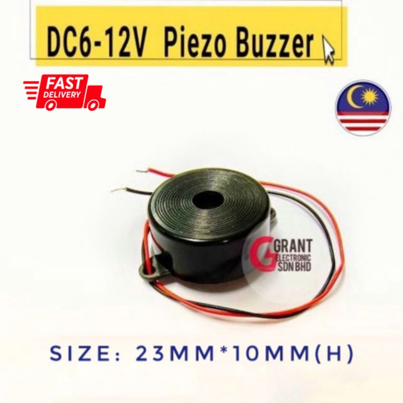 DC6V-12V Piezo buzzer speaker DC6V to 12V Long Continues Beep Tone ...