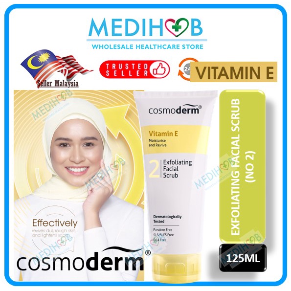 COSMODERM Vitamin E Facial Scrub 125ml (EXP02/2027) | Shopee Malaysia