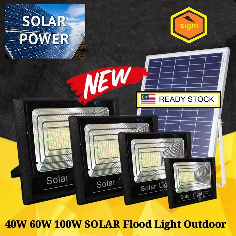 Solar LED Light Spotlight 40W 60W 100W Light Control Floodlight ...