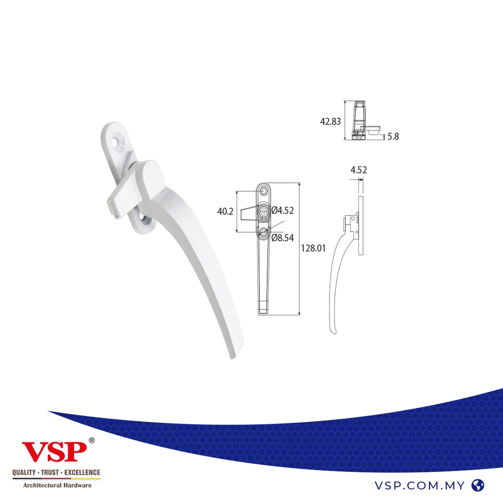 100VS - VSP-CW-M6 Casement Handle R/L | Shopee Malaysia