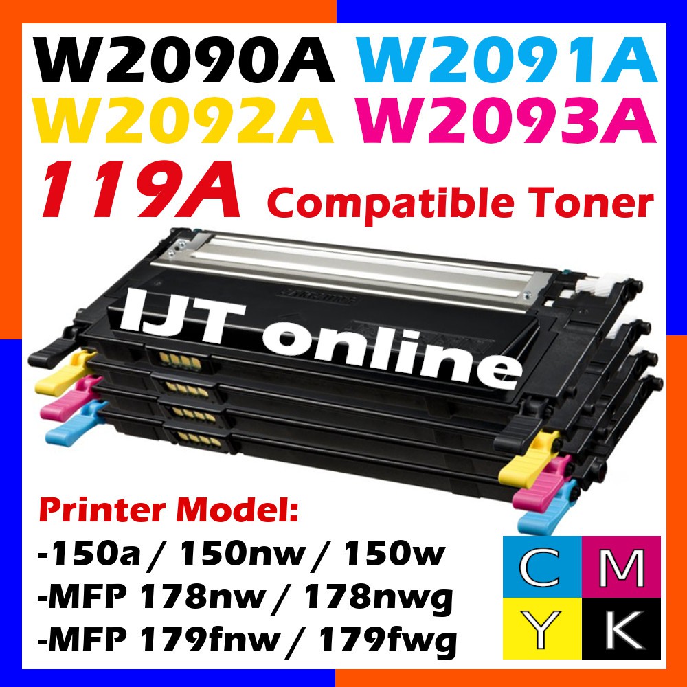 Compatible Toner 119A W2090A W2091A W2092A W2093A For HP Color Laser ...